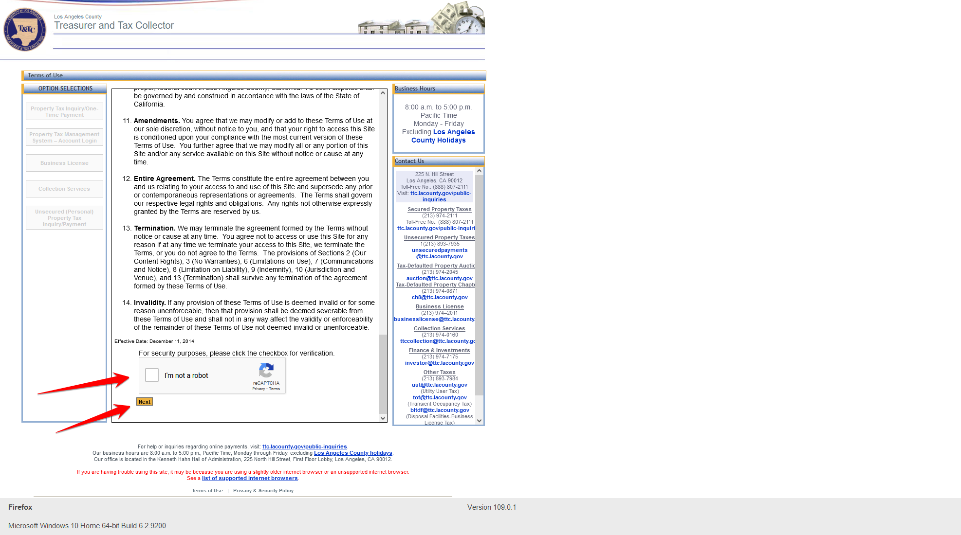 Los Angeles County Property Tax Website